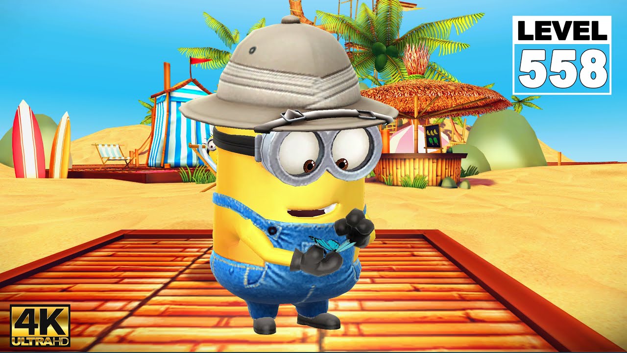 Minion Rush Hunter Minion jump over obstacles 240 times at Minion Beach ...