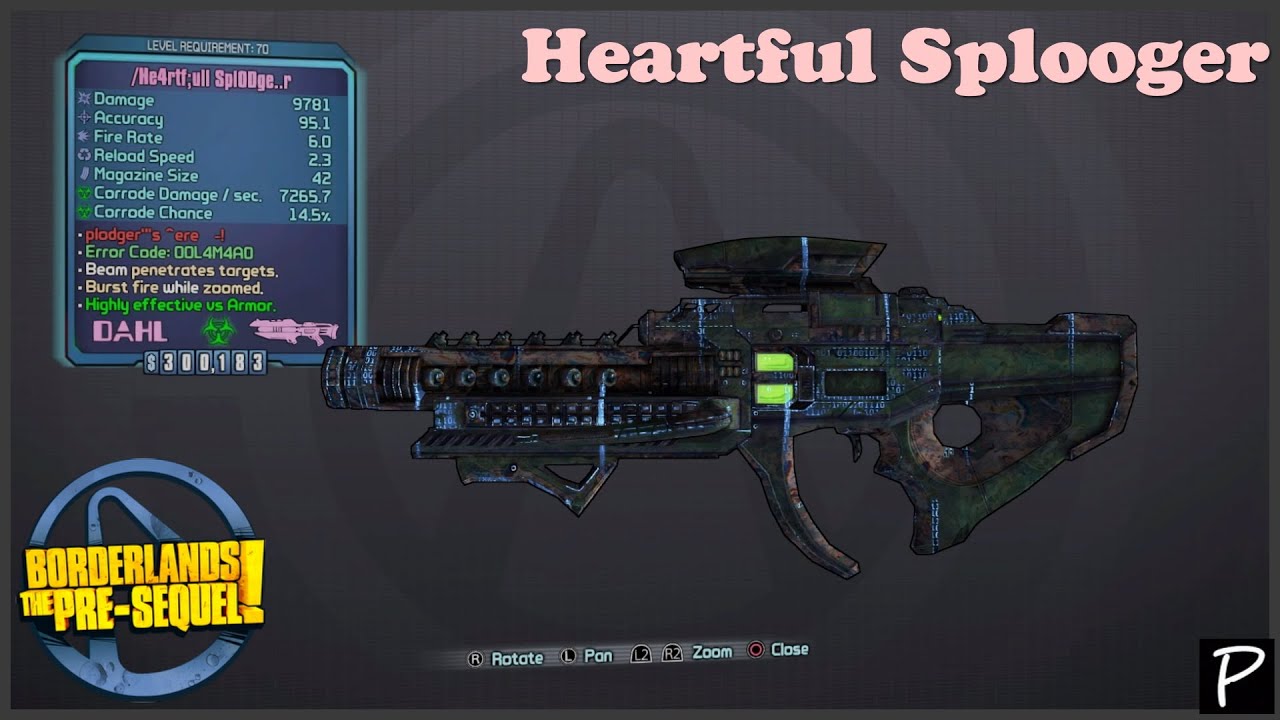 Borderlands The Pre Sequel: Heartful Splooger - YouTube