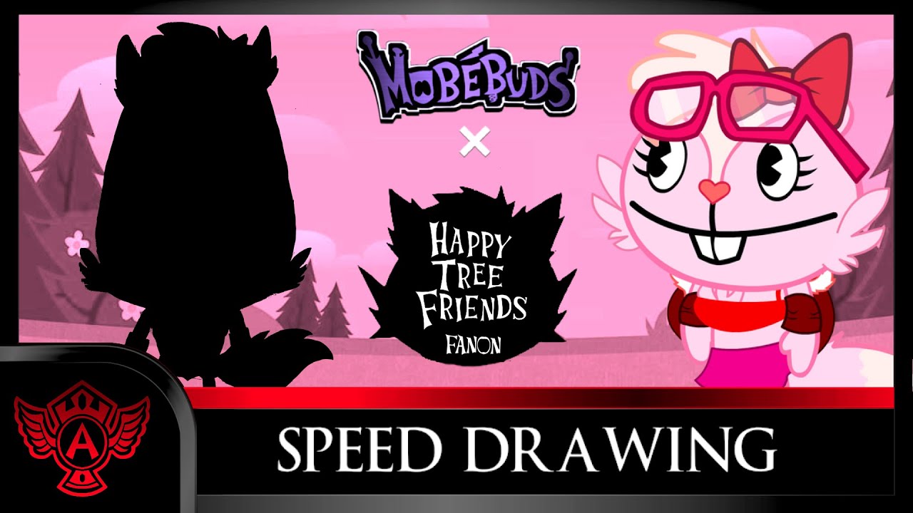 Speed Drawing: Happy Tree Friends Fanon - Zoe | Mobebuds Style - YouTube