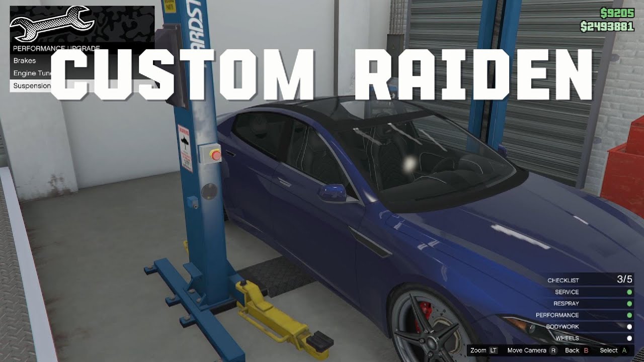GTA 5 - DLC Vehicle Customization - Raiden (Custom Sports Car) - YouTube