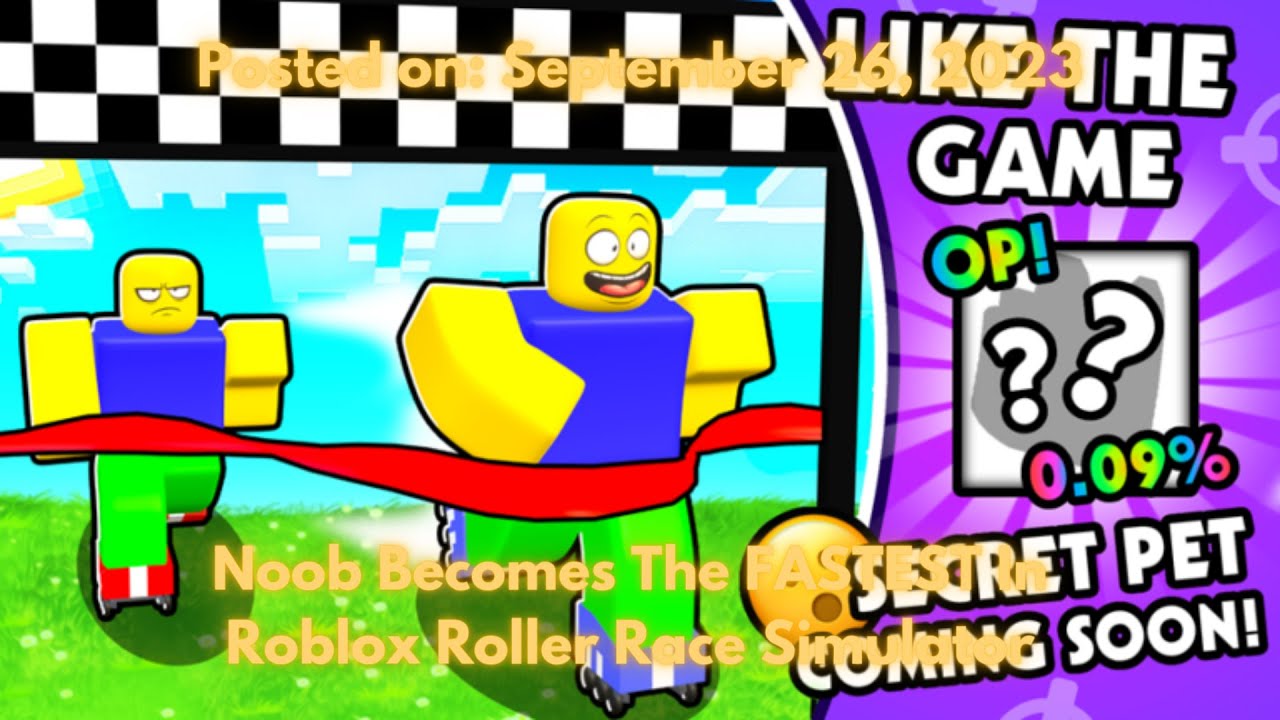 Noob Becomes The FASTEST In Roblox Roller Race Simulator - YouTube