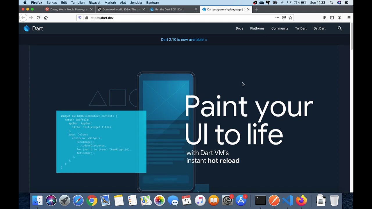 Belajar Dart Basic #1 - Downloading Software - YouTube