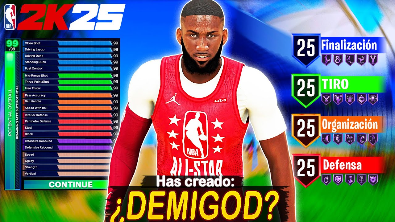 Mi PRIMER DEMIGOD de NBA 2K25 😱 HACE TODO - MATES, TRIPLES y DEFENSA ...