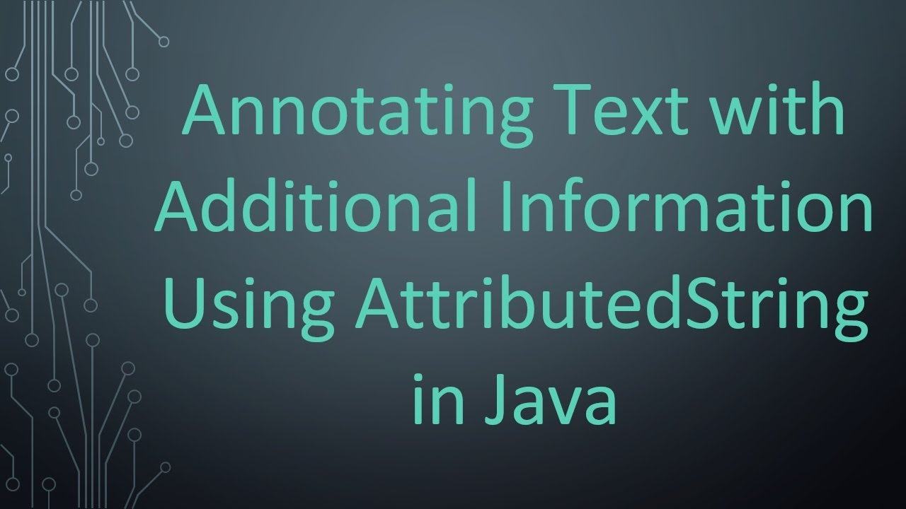 Annotating Text With Additional Information Using Attributedstring In Java Youtube