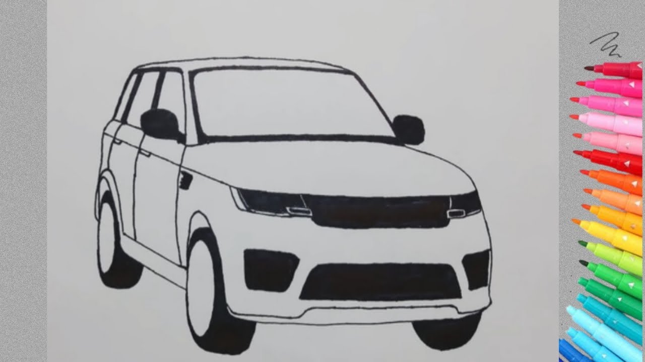 how to draw a Range Rover | step by step - YouTube