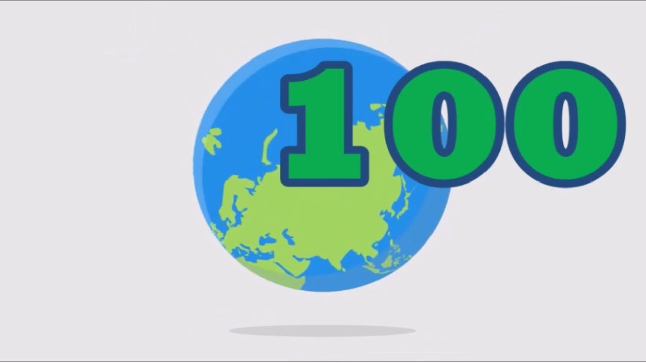 Countdown From 100 to 0 Earth Day ver. 1 - YouTube