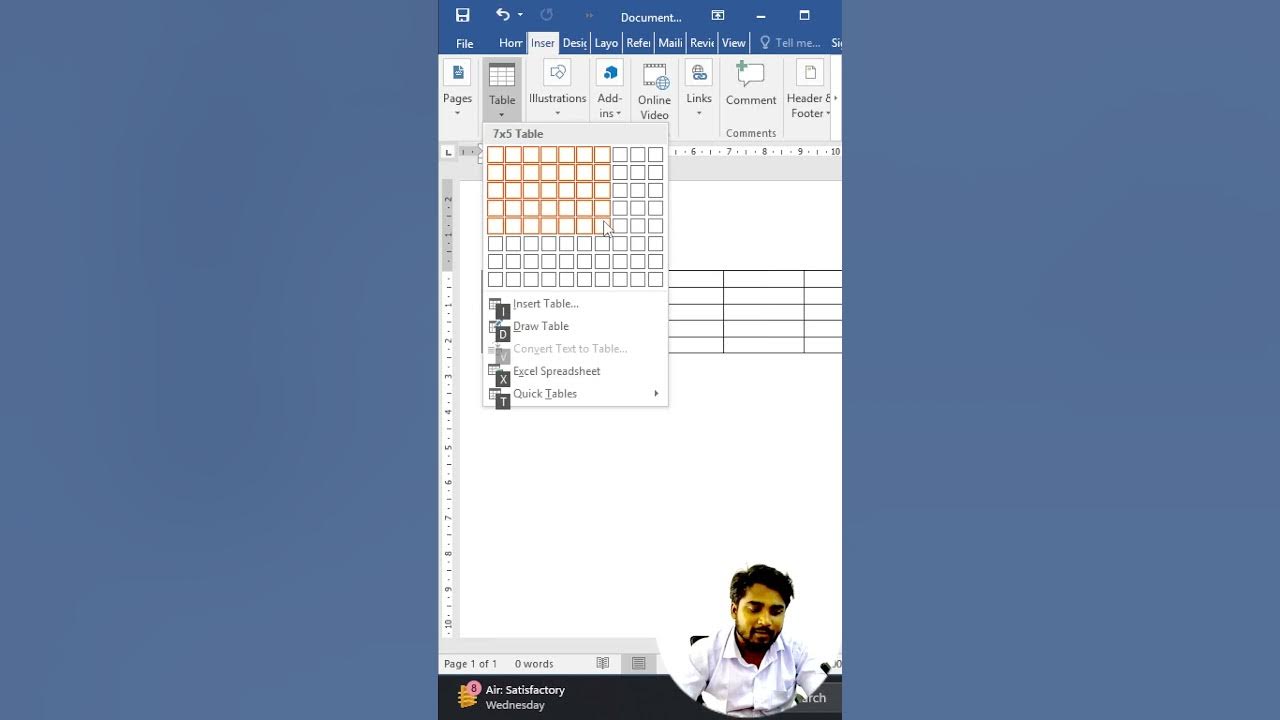 Shortcut to Insert Table in Word | Fastest Way to Create Table in Word ...