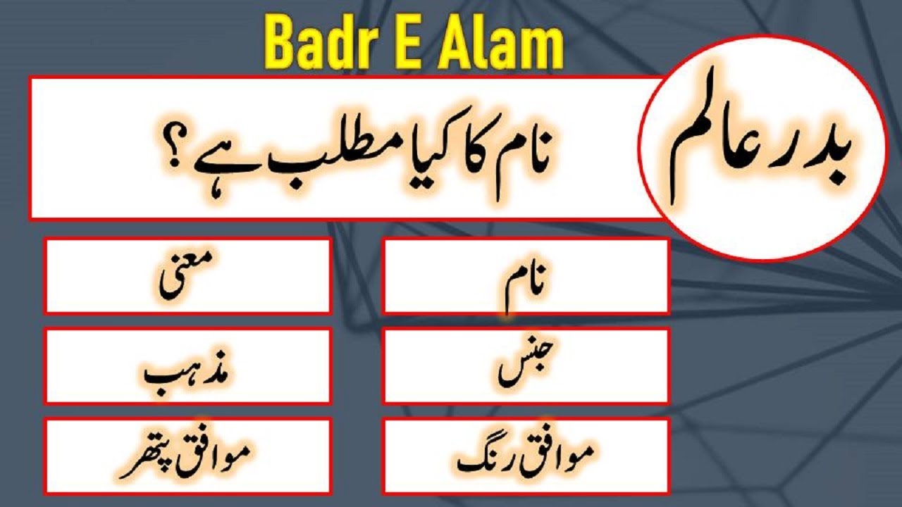 Badr e alam Name Meaning | Badr e alam Lucky Day | Badr e alam Lucky ...