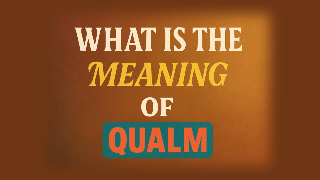 What is the meaning of Qualm? - YouTube