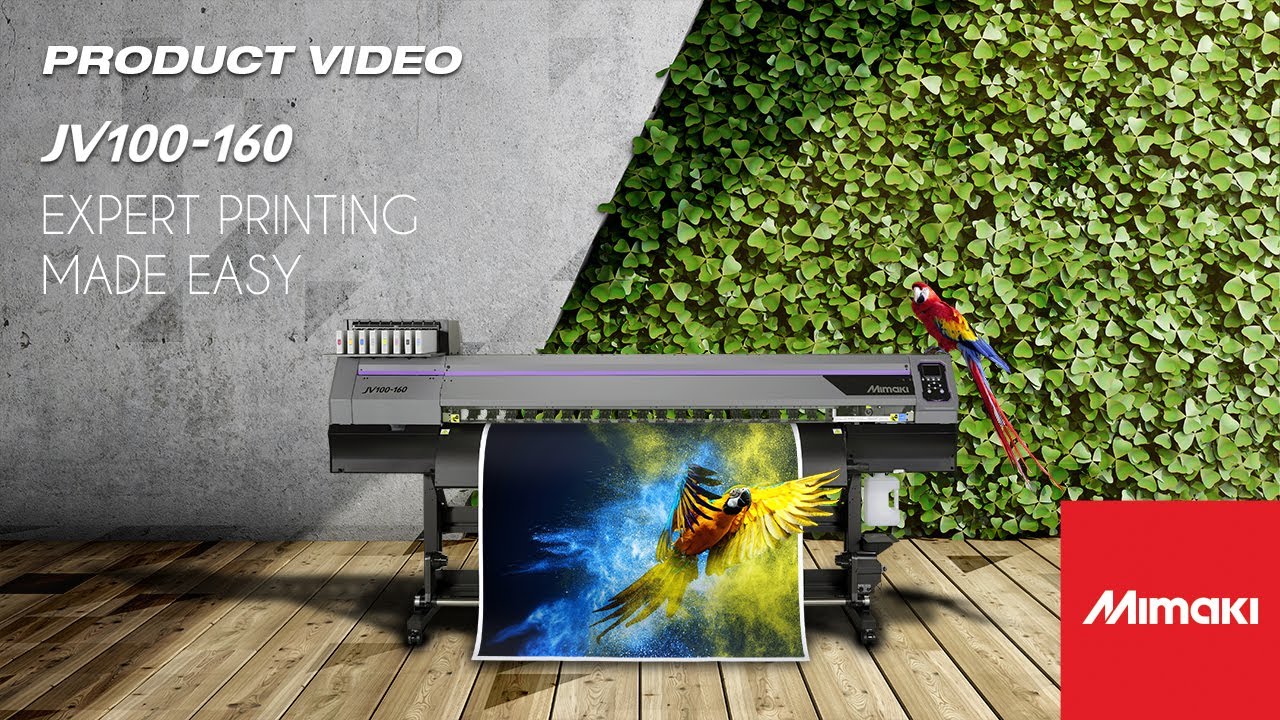 JV100-160 Eco-Solvent Printer - Expert Printing Made Easy - YouTube