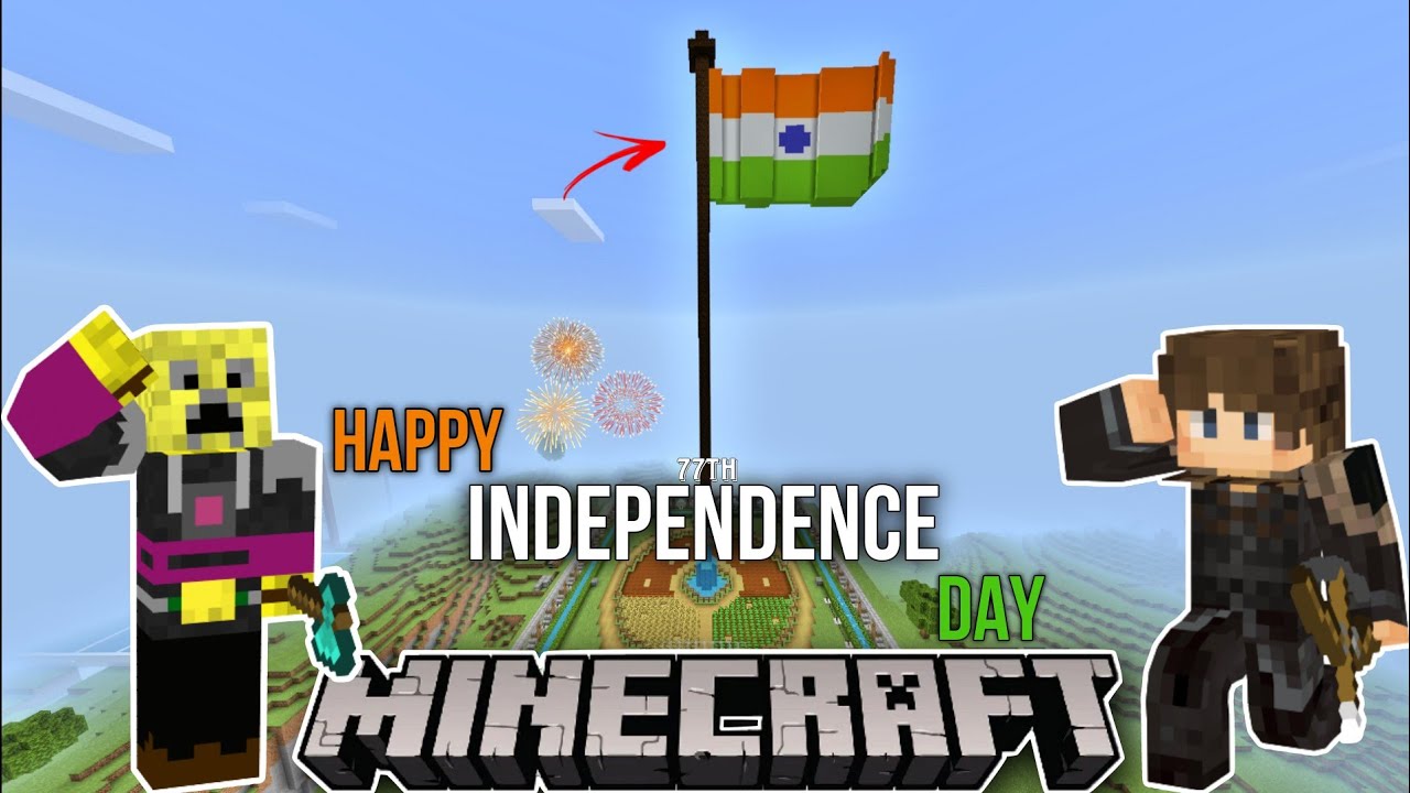 15 August Special Celebration In Minecraft | Indian Flag In Minecraft ...