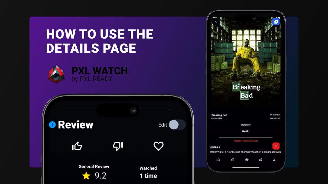 PXL WATCH - How to use the app - Movies and Series Details - YouTube