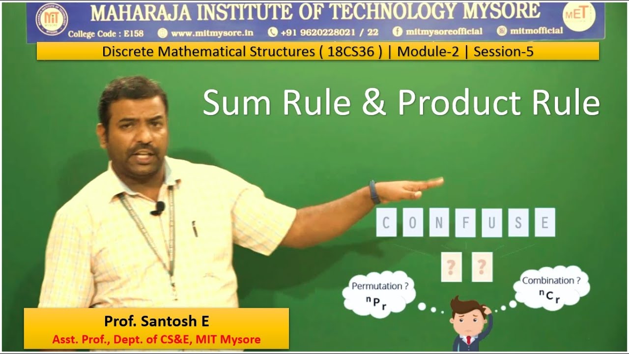Sum Rule & Product Rule | 3rd Sem | CSE | Module-2 | Discrete ...