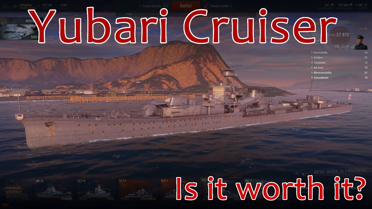 World of Warships - Yubari Light Cruiser Review - Is it worth it - YouTube