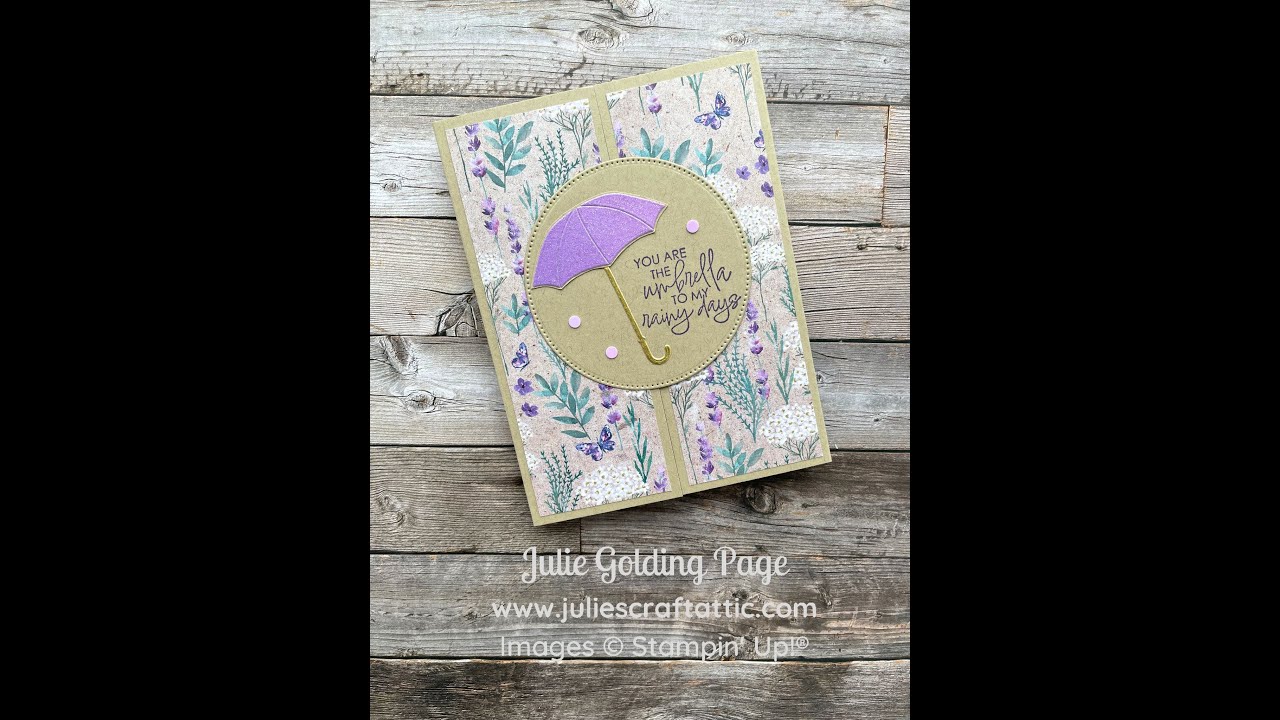Spring Floral Umbrella Card - YouTube