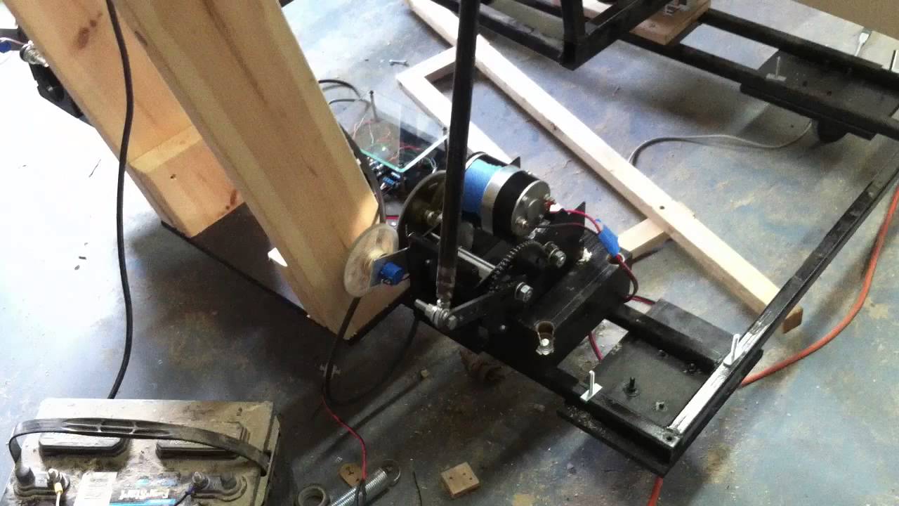 Testing the winch motors 2DoF motion platform - YouTube
