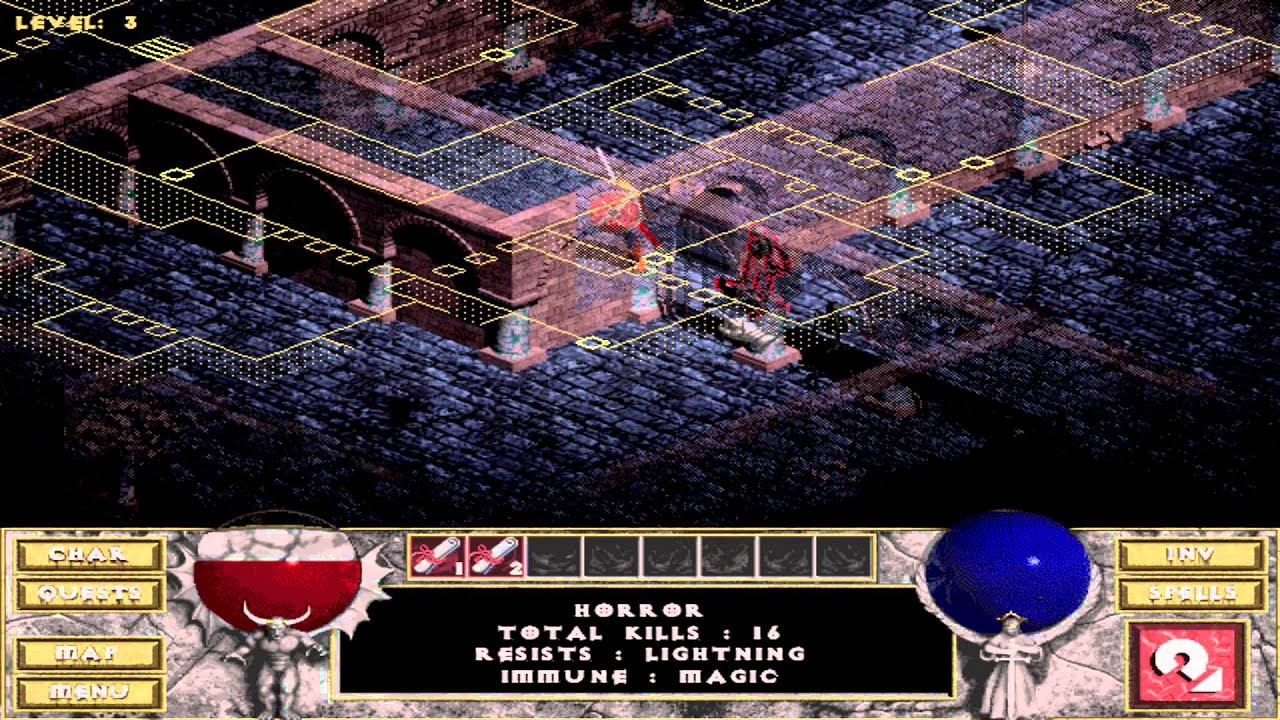 Diablo: Hellfire - Warrior - Part 1: The Cathedral - YouTube