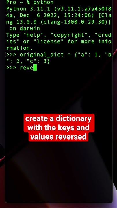 Did You Know This Python Trick Reverse Dictionary Learnpython Youtube