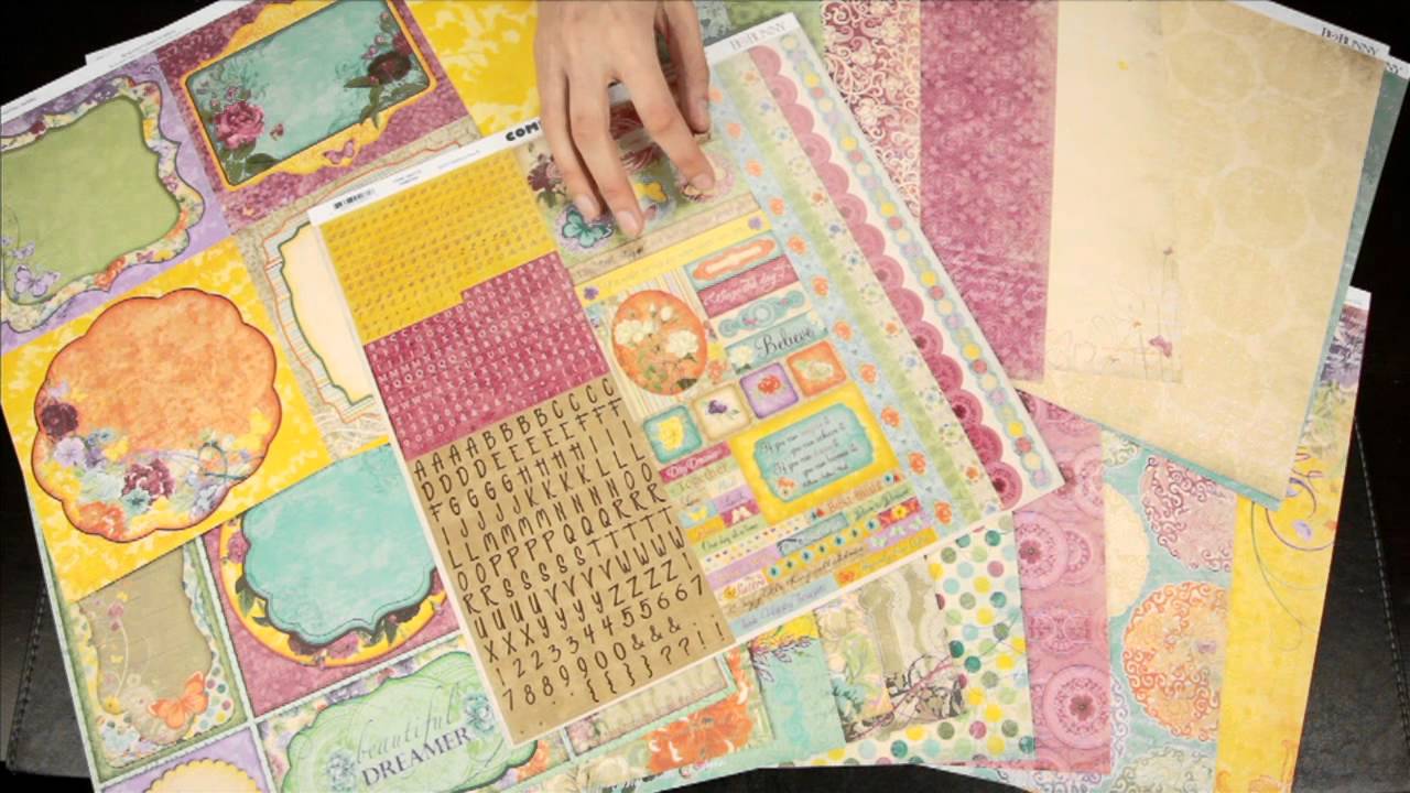 Bo Bunny - Ambrosia Scrapbook Collection - YouTube