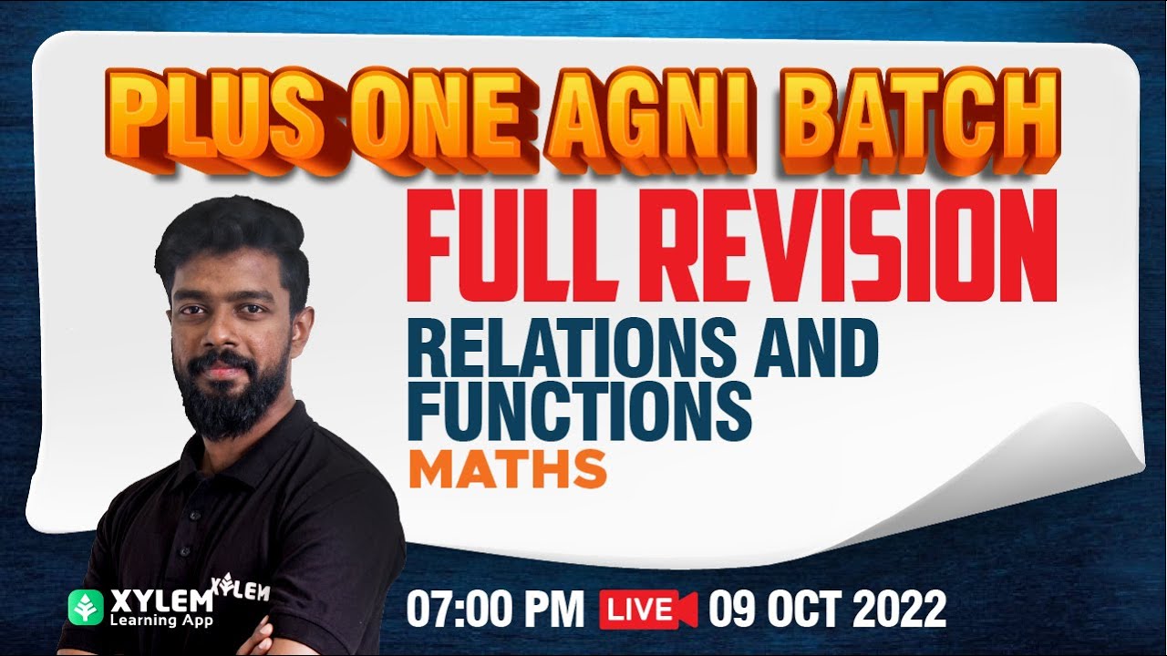 Plus One Maths Full Revision - Relations And Functions | XYLEM +1 +2 ...