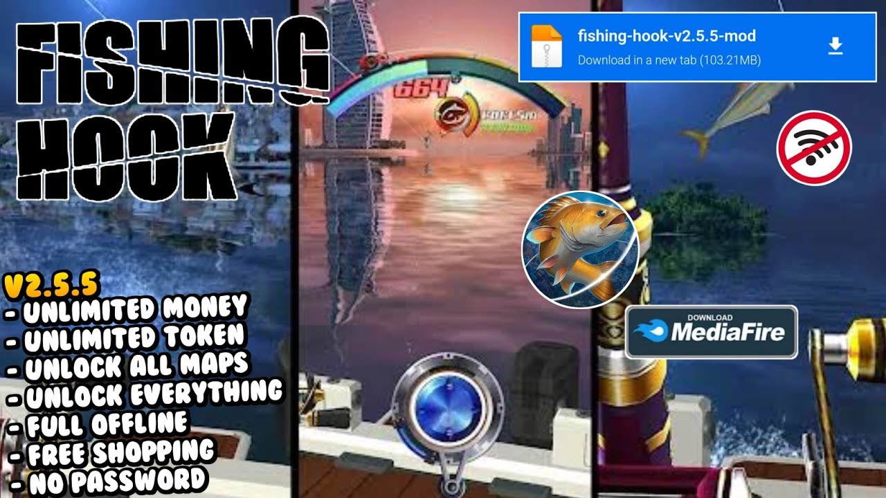 KAIL PANCING MOD APK V2.5.5 Terbaru 2024 Fishing Hook Unlimited Coin ...