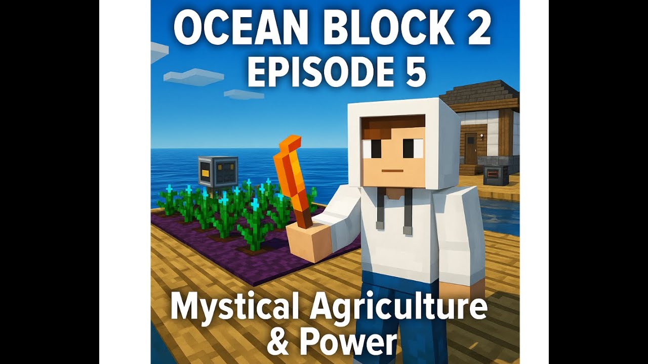 FTB OceanBlock 2 Episode 5 | Mystical Agriculture Farm, Auto Harvest ...