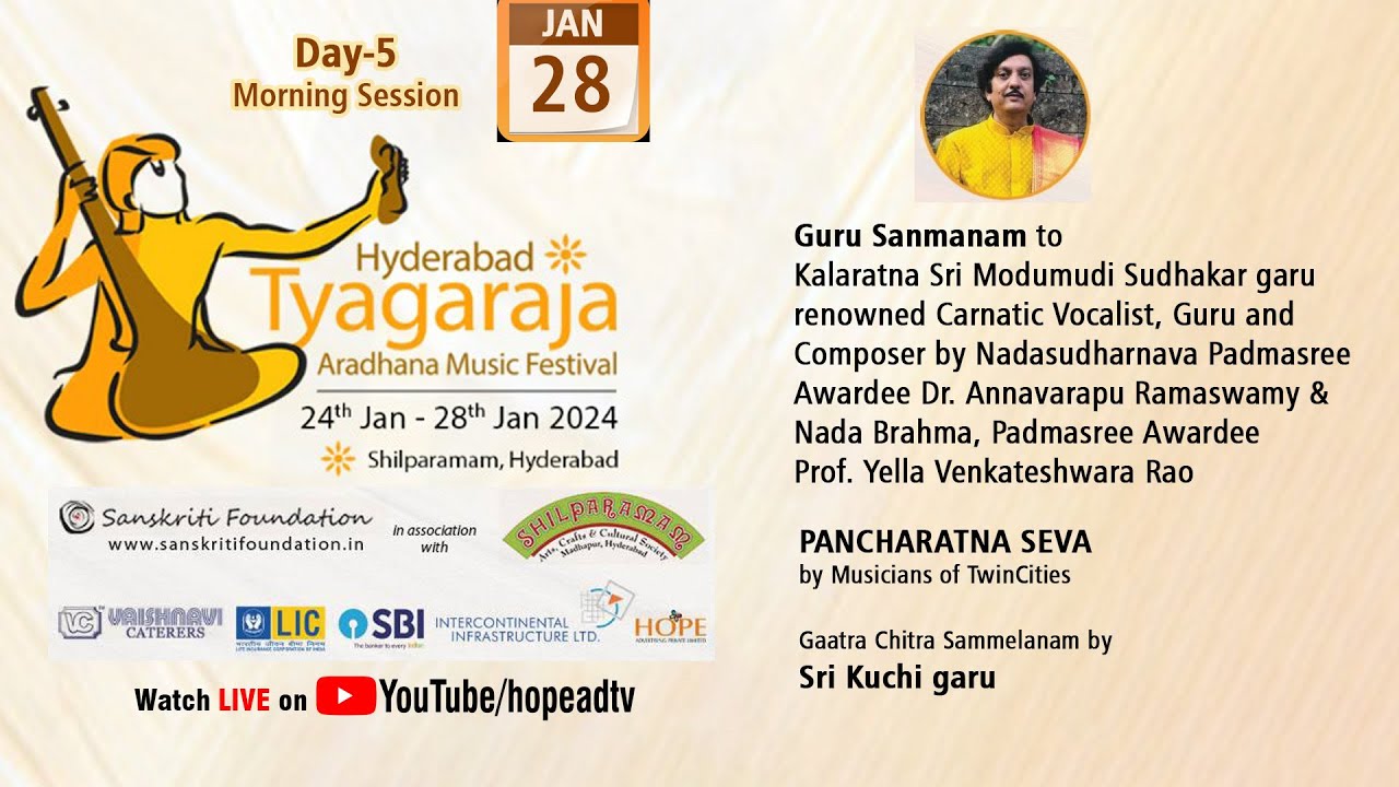 HTAMF 2024 Day5 | Guru Sanmanam to Vid. Modumudi Sudhakar & PANCHARATNA ...