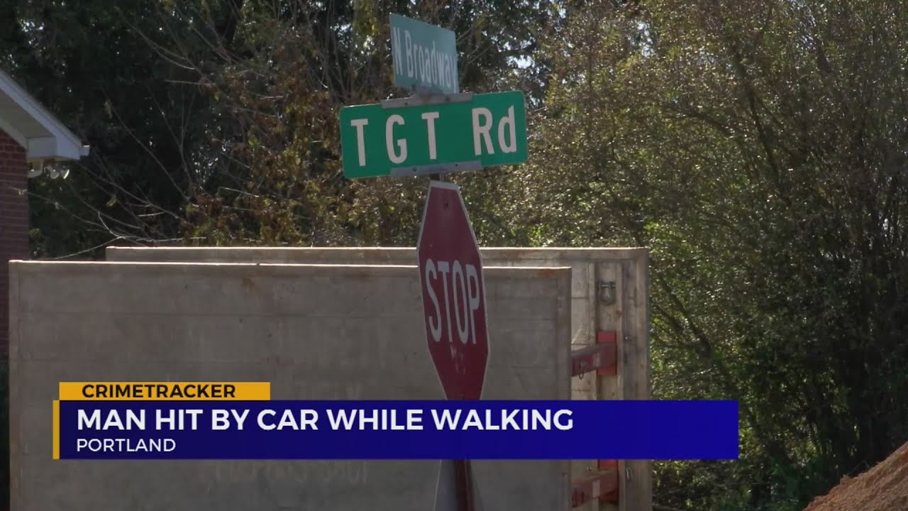 Man hit by car while walking - YouTube