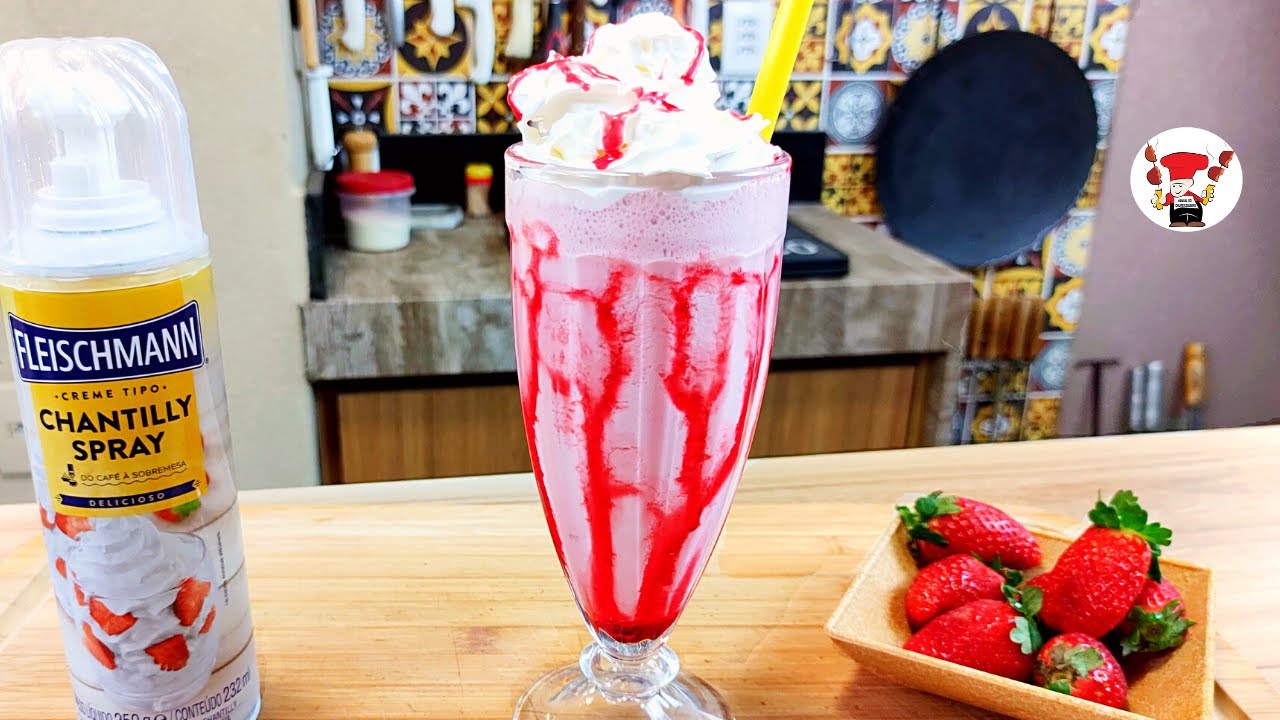Como Fazer o Melhor Milk Shake de Morango e Sorvete Perfeito - YouTube