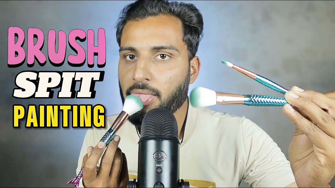 Asmr Spit Painting Different Makeup Brush - YouTube