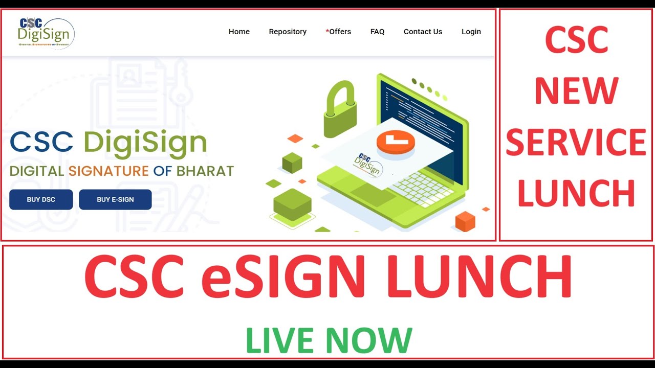 CSC NEW eSIGN SERVICE LUNCH | CSC DIGISIGN SERVICE | CSC eSIGN #csc # ...