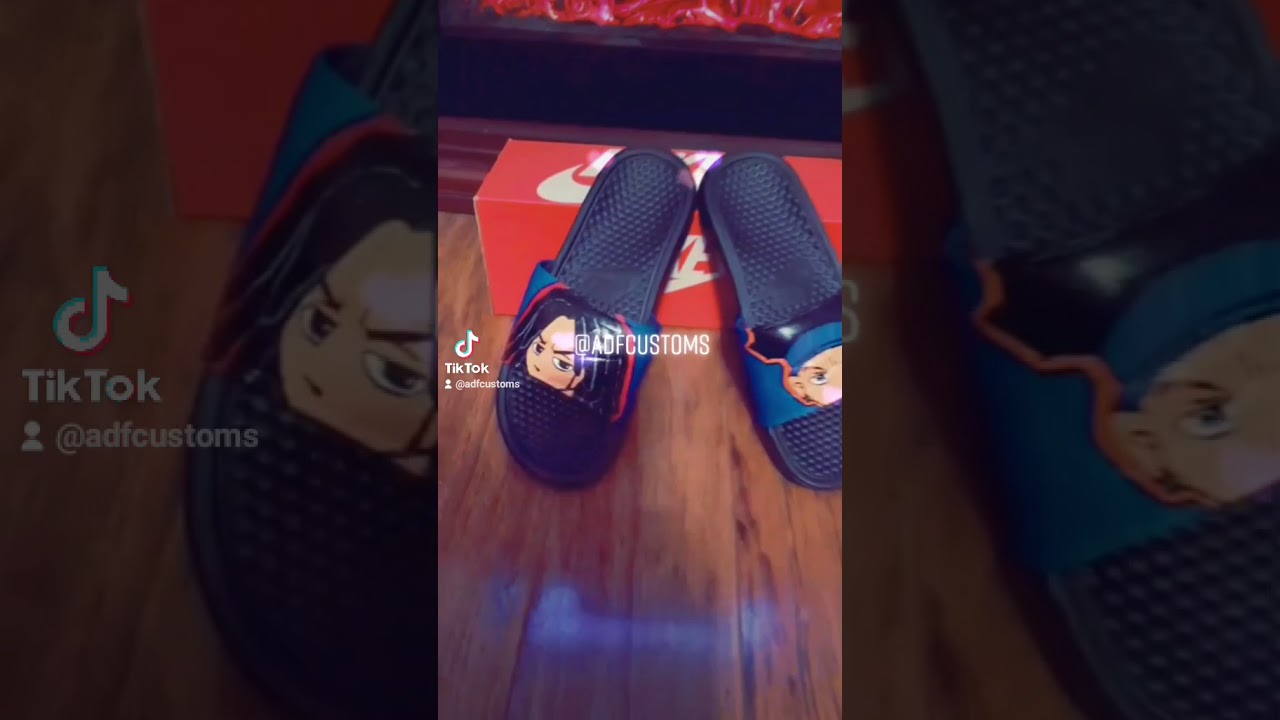 Custom Hand Painted "Boondocks" NIKE Slides By: @ADFCustoms - YouTube