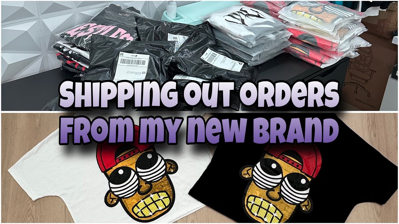 SHIPPING OUT ORDERS FROM MY CLOTHING BRAND - YouTube