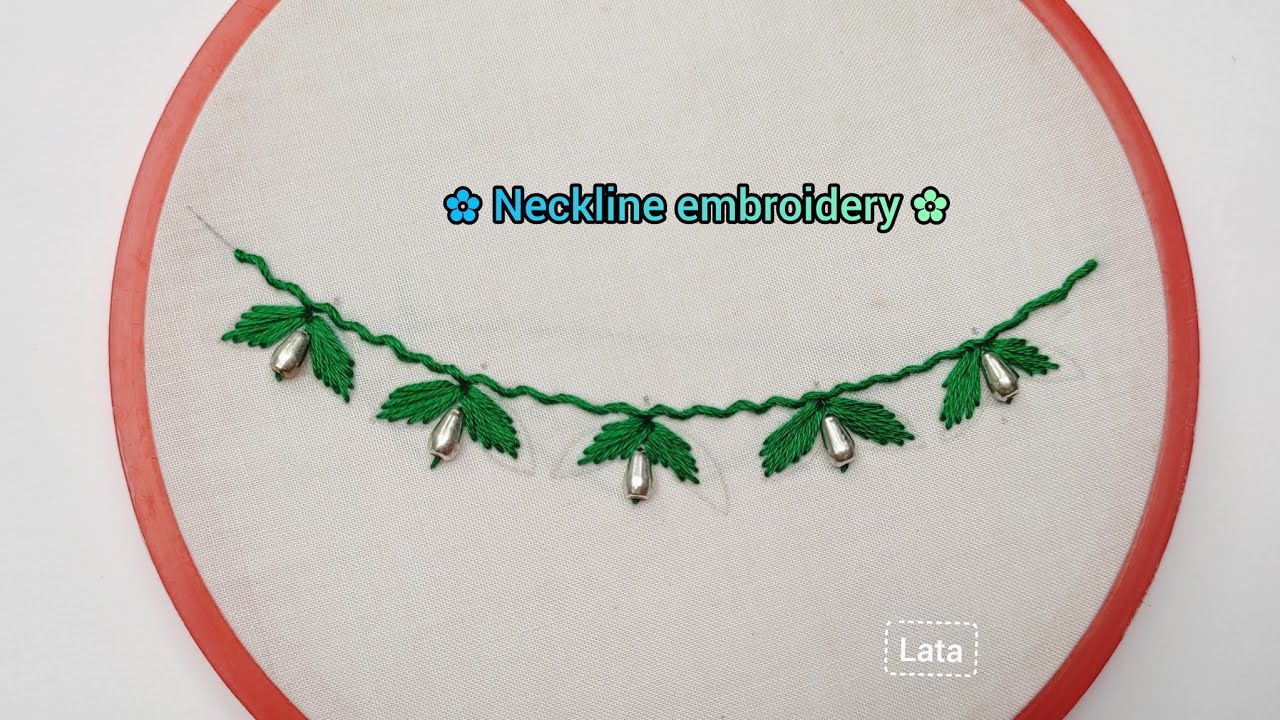 Simple Neckline Embroidery Design | Neckline Embroidery Design for ...