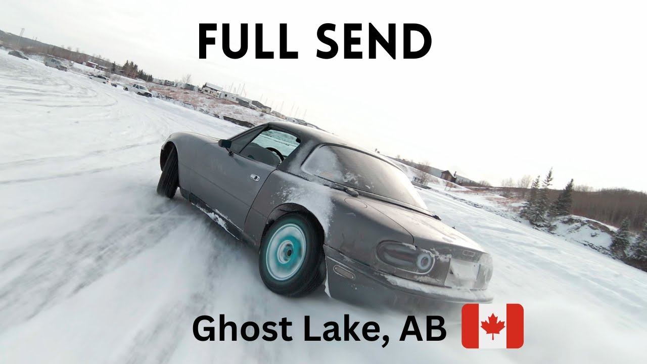 Miata Goes FULL SEND on Ice! ️ Drift Session at Ghost Lake, Alberta ...