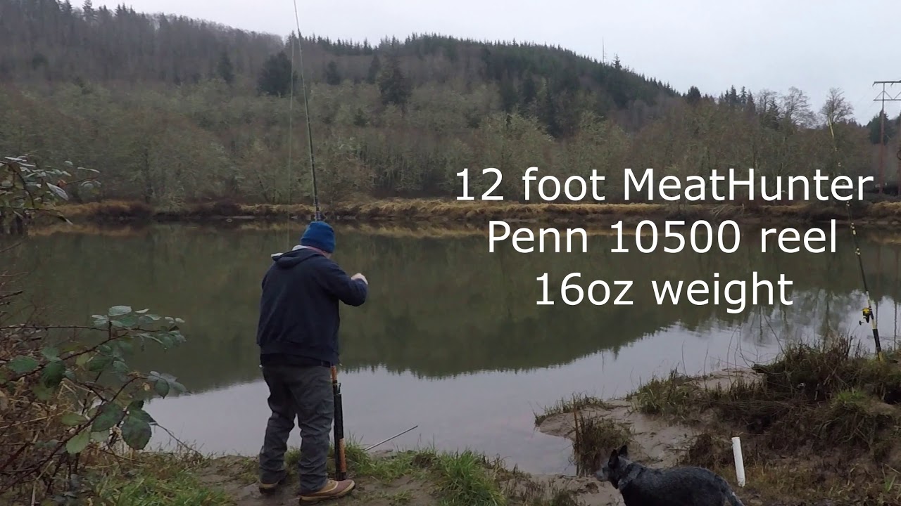 #BigBankFishing Casting with my Custom Meat Hunter 12ft poles - YouTube