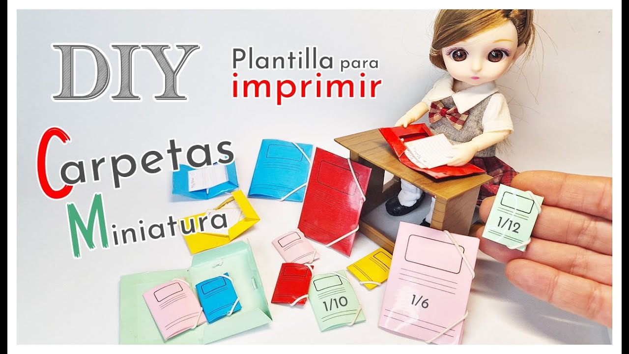 DIY CARPETAS en miniatura para IMPRIMIR FÁCIL / miniature folder to ...
