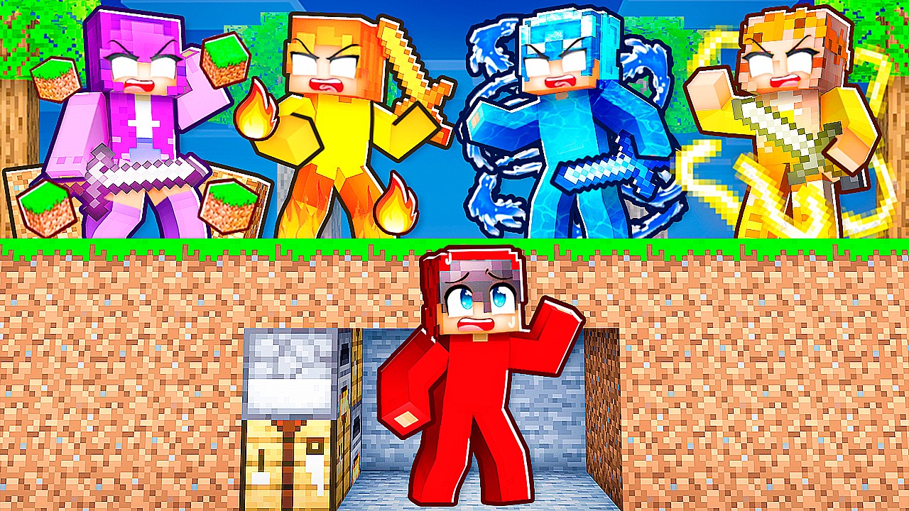 Cash vs ELEMENTAL HUNTERS in Minecraft! - YouTube