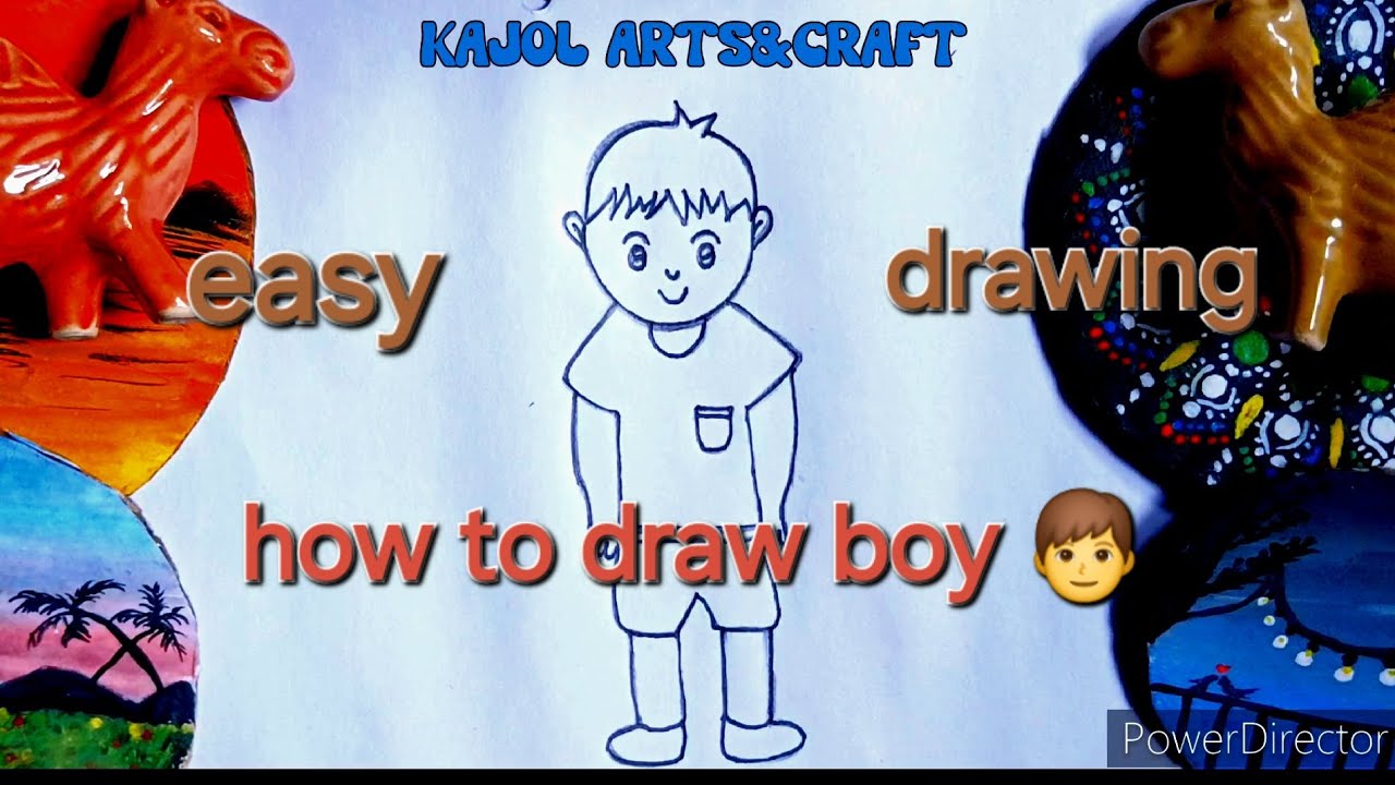 how to draw a little boy // drawing a cute little boy // little boy ...