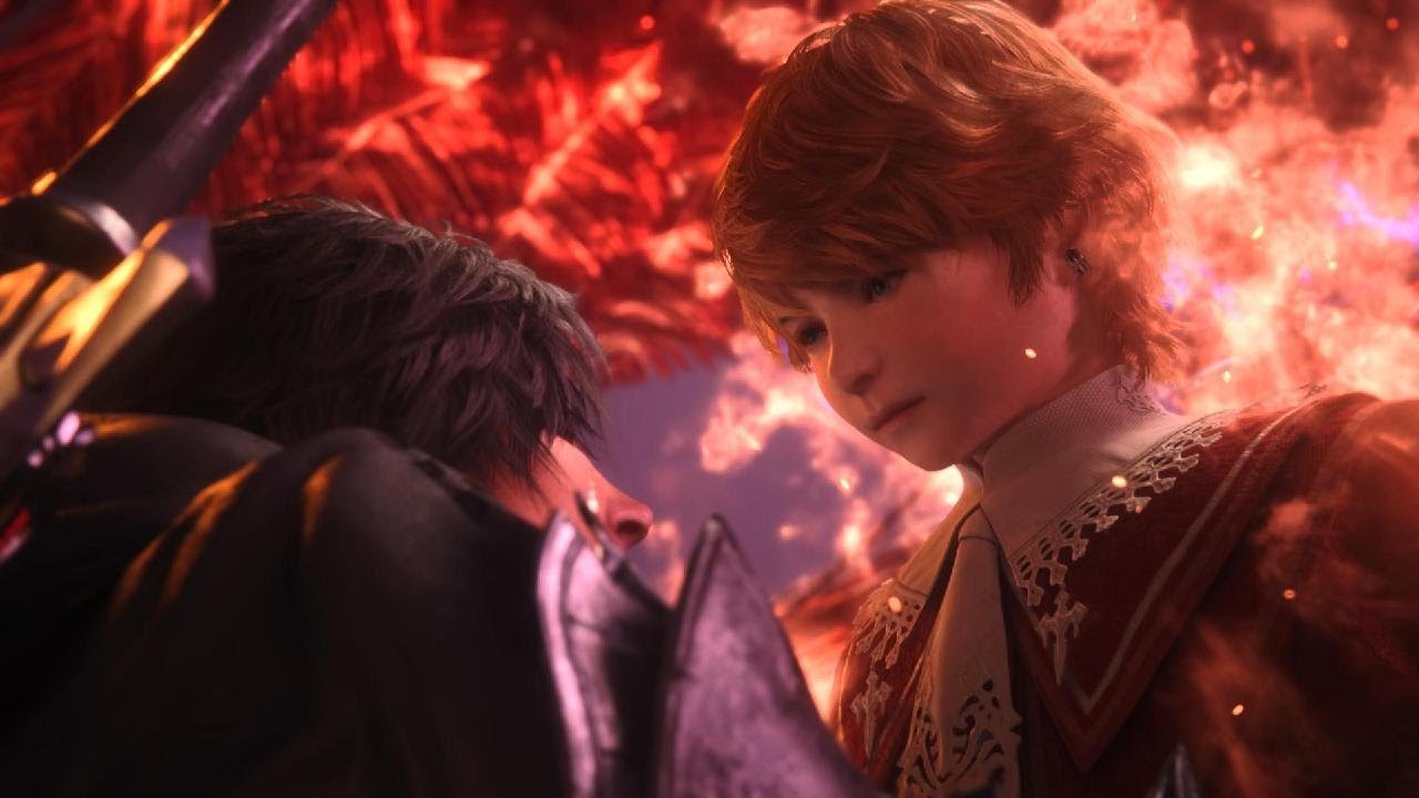 FINAL FANTASY XVI Clive vs Clive and Ifrit vs Ifrit - YouTube
