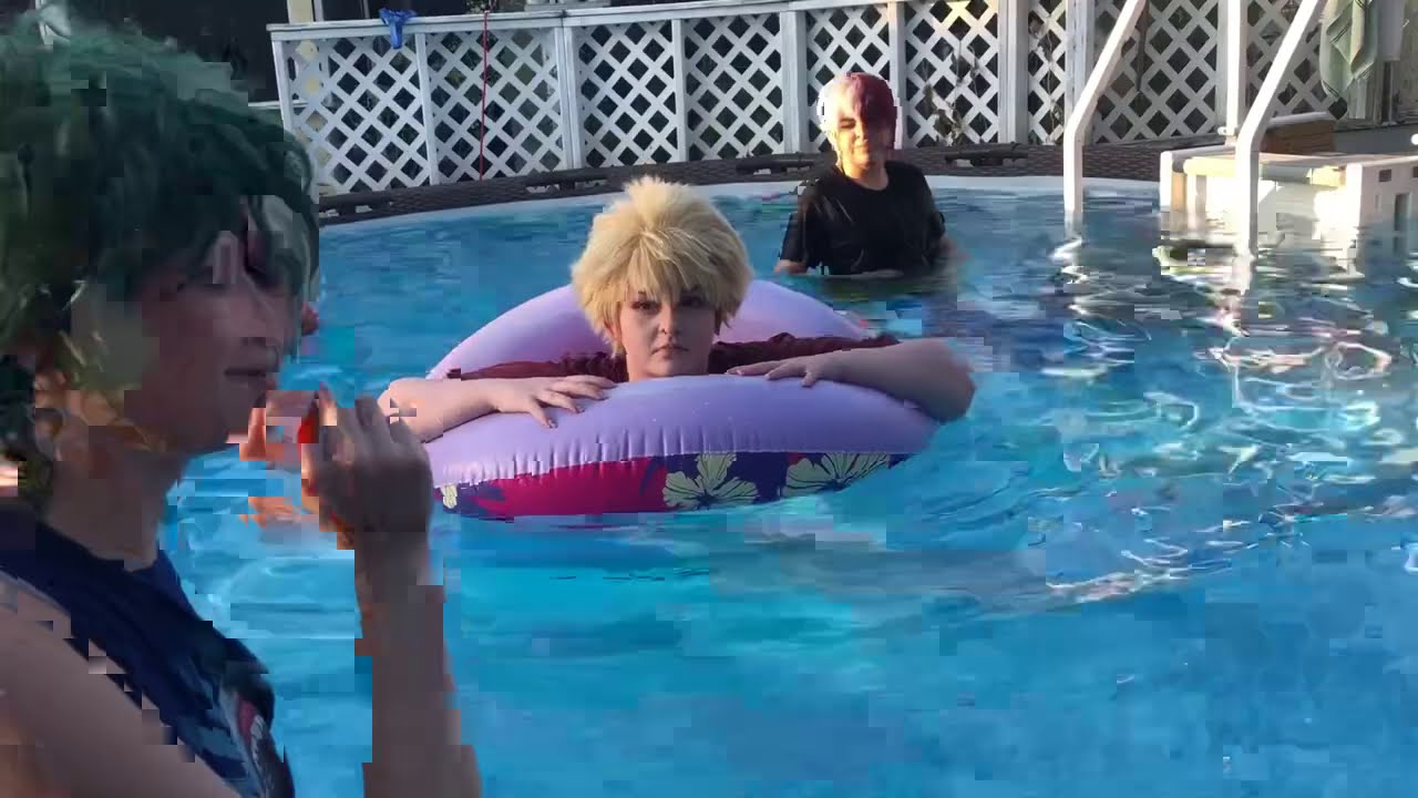 TodoBakuDeku in the Pool || BNHA Cosplay - YouTube