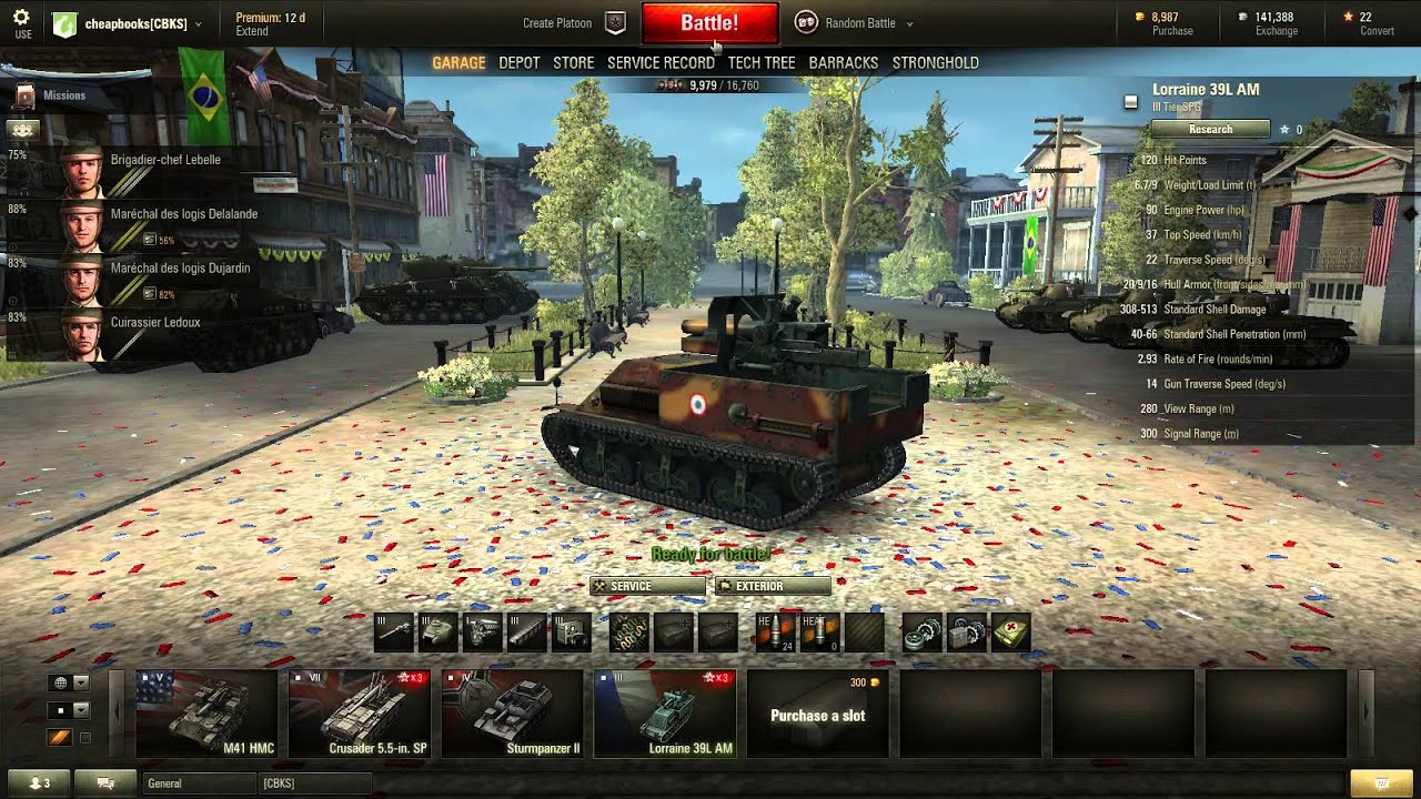 WOT - Lorraine 39L AM - Ensk - SPG Artillery - YouTube
