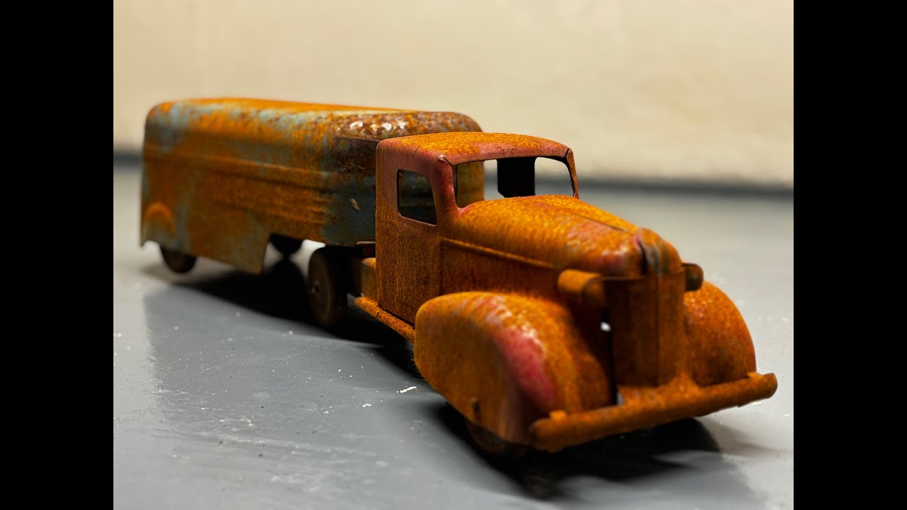 WYANDOTTE TRACTOR TRAILER VAN Circa 1930s RESTORATION - YouTube