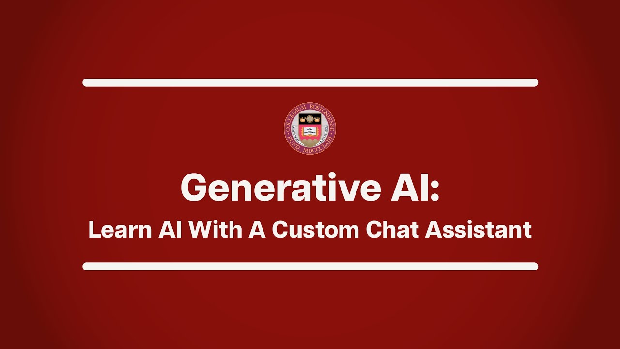Learn AI With A Custom Chat Assistant - YouTube