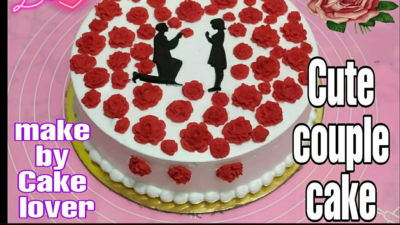 Cute couple cake for Anniversary - YouTube