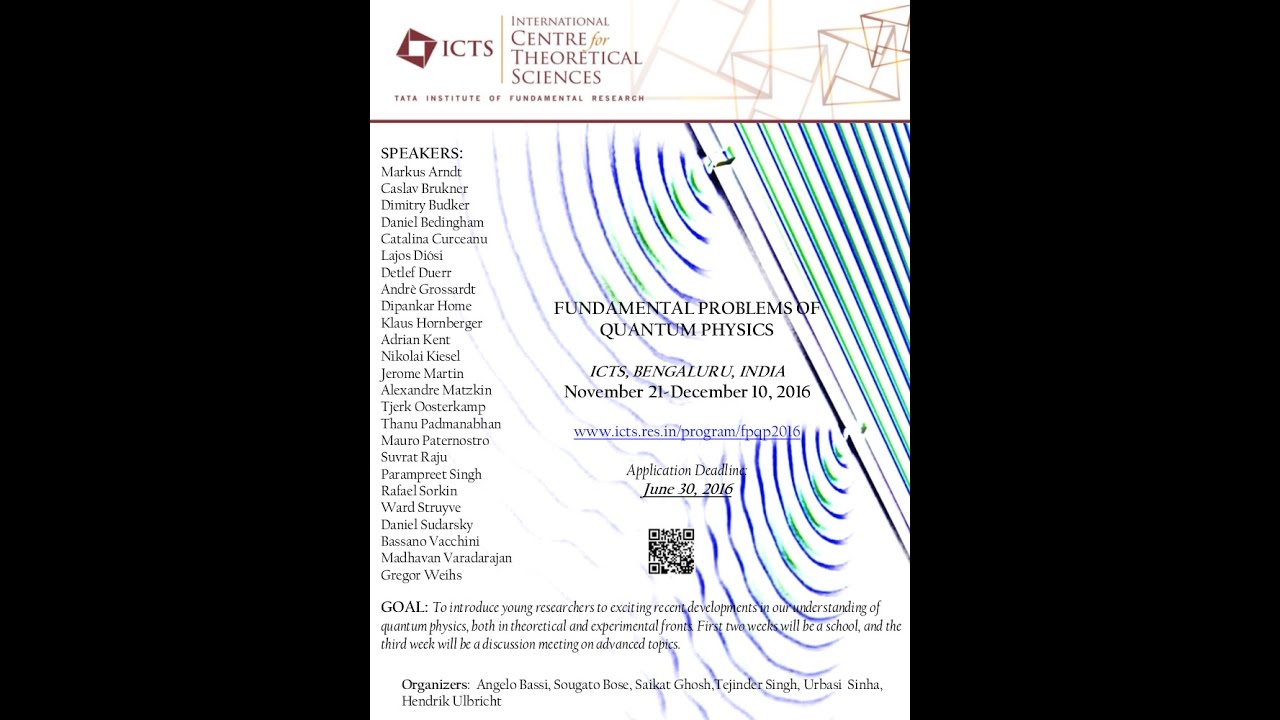 Trace Dynamics: Quantum theory as an emergent phenomenon by Tejinder ...