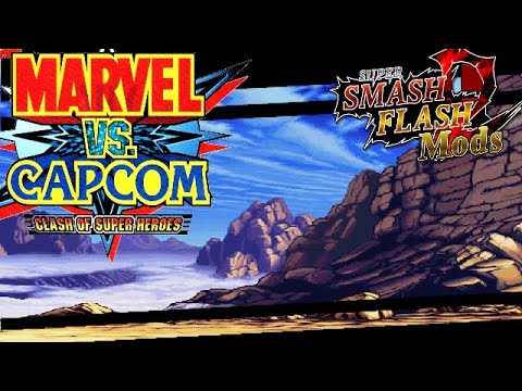 SSF2 Mods, Capcom Vs Marvel Stage (flat) - YouTube