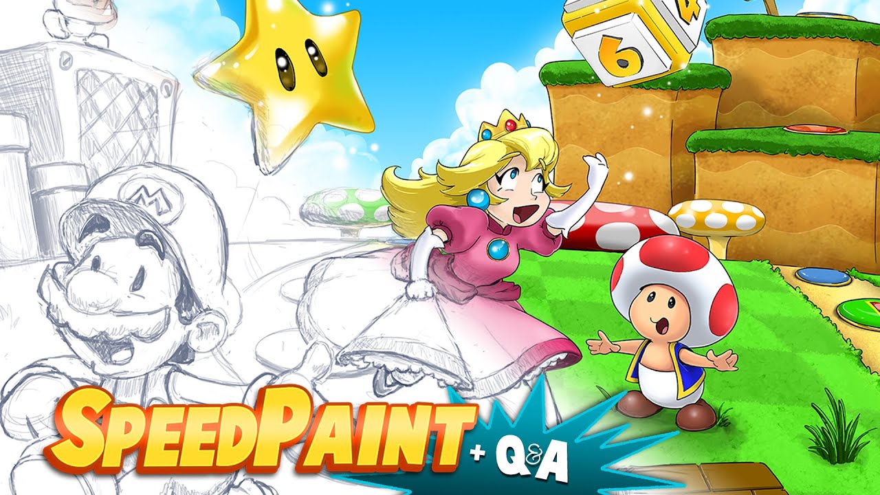 Mario Party [SpeedPaint] - PLUS Super Mario House Q&A! - YouTube