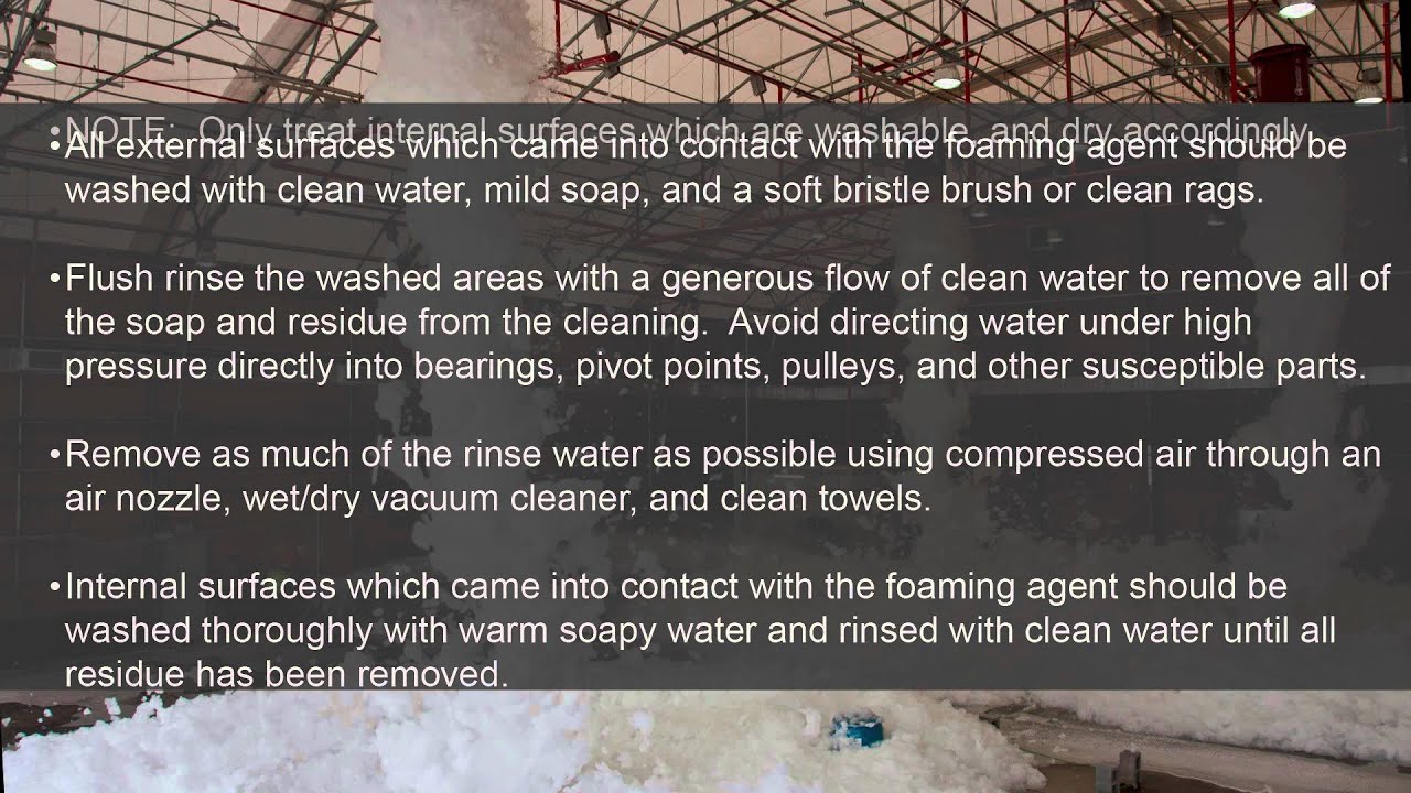 Fire Retardant Foam Clean-up - YouTube