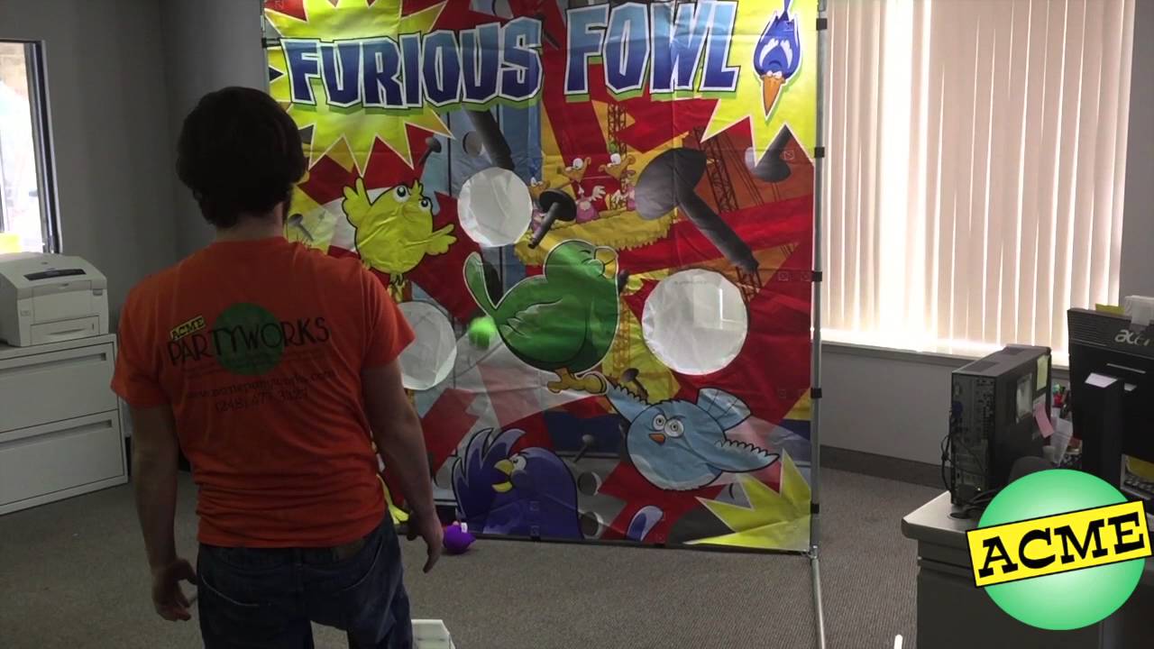 Furious Fowl - Acme Partyworks Carnival Game Rentals - YouTube